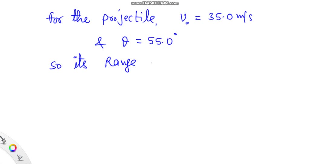 Find the horizontal range for each projectile with an initial speed of 35.0 m / s at the given ...