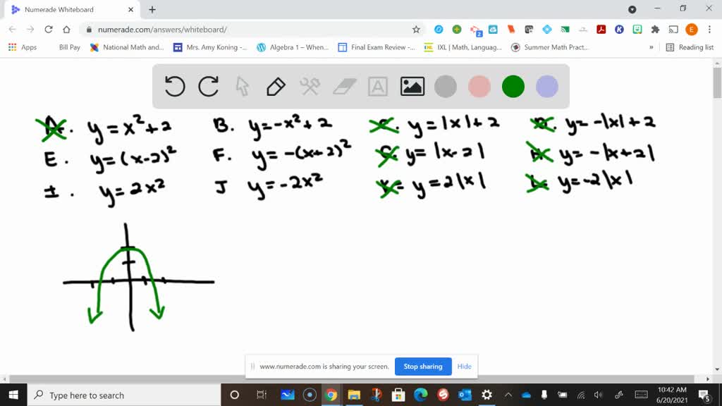 SOLVED: In Problems 7-18, match each graph to one of the following ...