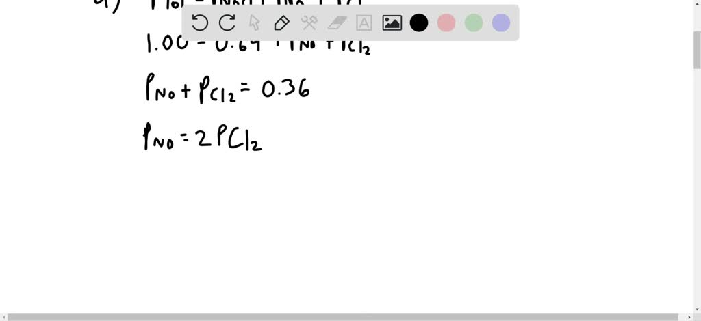 SOLVED:Pure nitrosyl chloride (NOCl) gas was heated to 240^{\circ ...