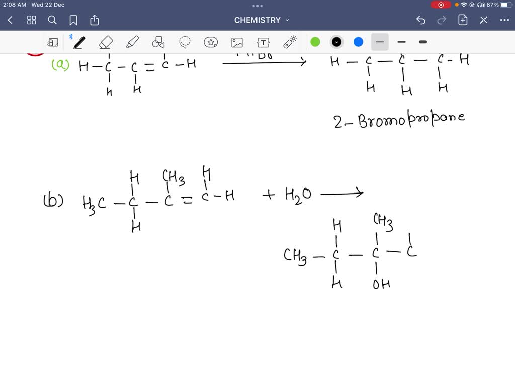 SOLVED:The product of an addition reaction of an alkene is often ...