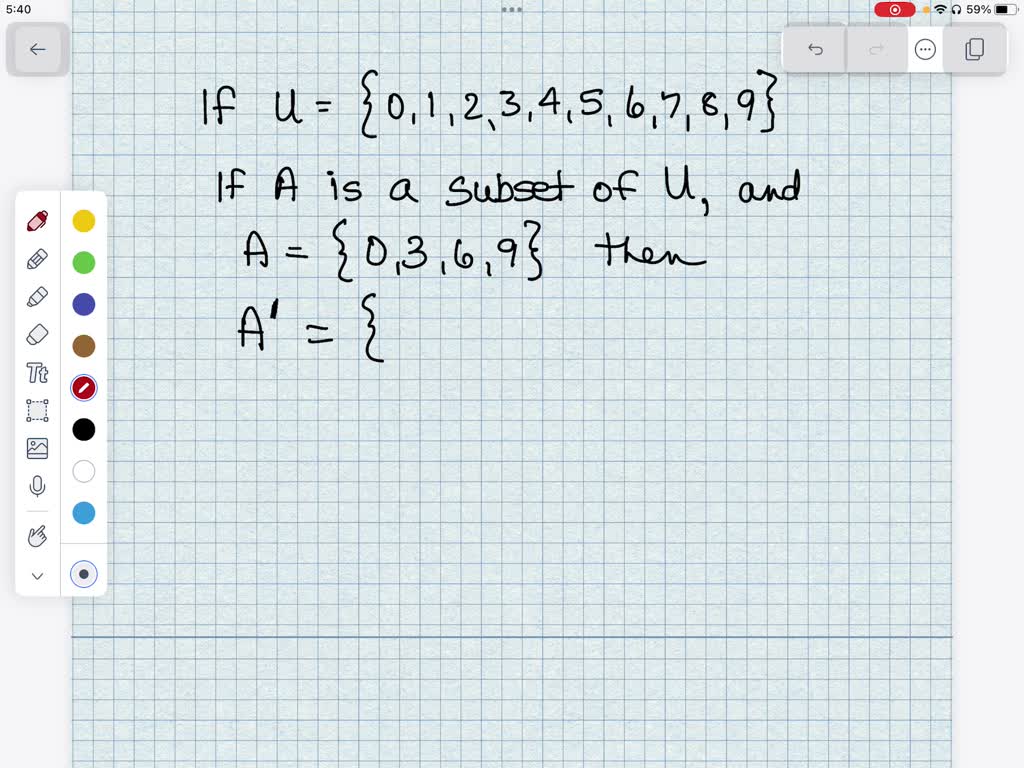 SOLVED: For the following exercises, the universal set is the set of ...
