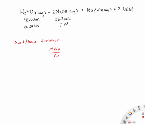 SOLVED:The exact neutralization of 10.00 mL of 0.1012 M H2 SO4( aq ...