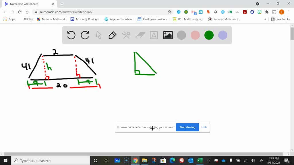 SOLVED:Find the altitude of a trapezoid with sides having the ...