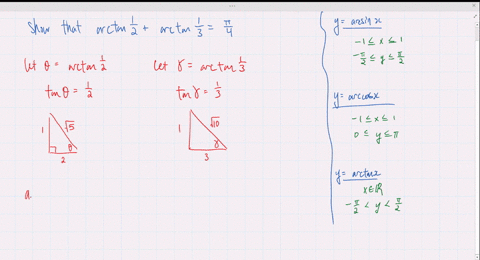 ⏩SOLVED:Solve Arctan x+Arctan(1-x)=Arctan (4)/(3). | Numerade