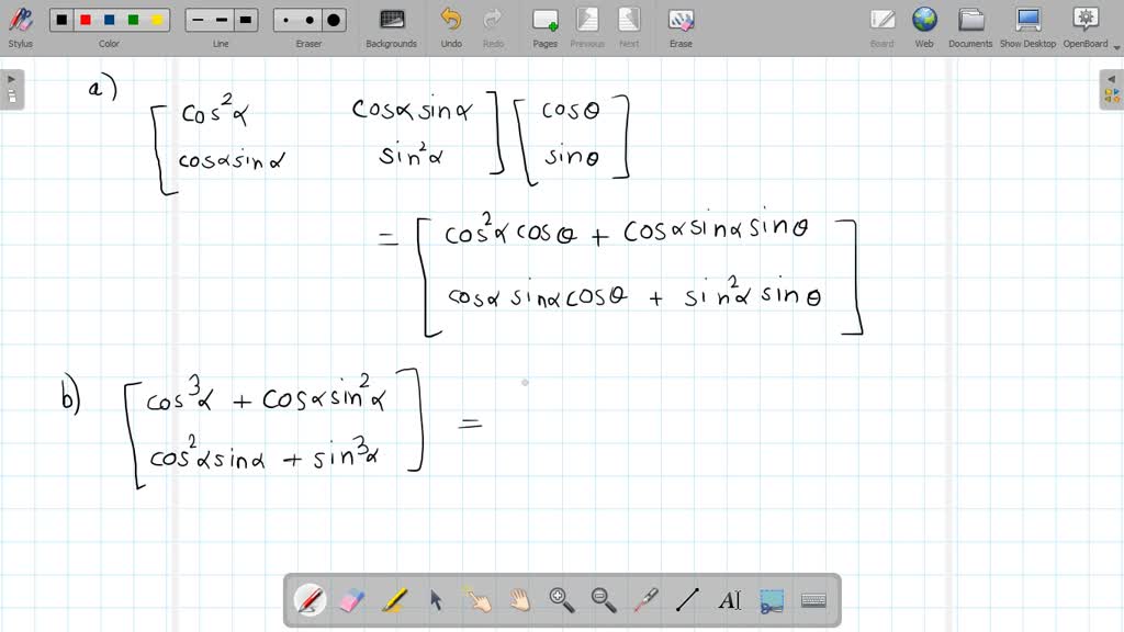 SOLVED:An optical filter can be described by a Jones matrix [ cos ^2α ...