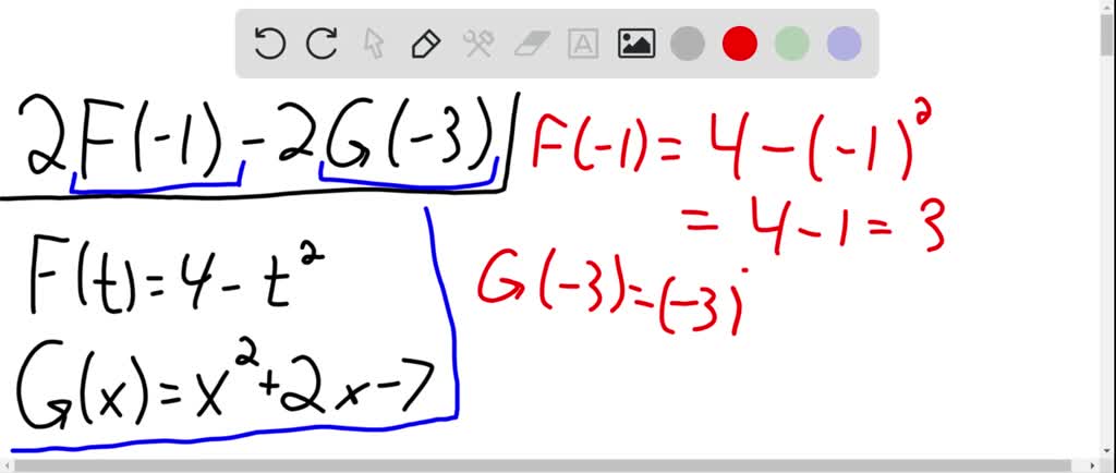 Evaluate The Indicated Function For F x x 2 1