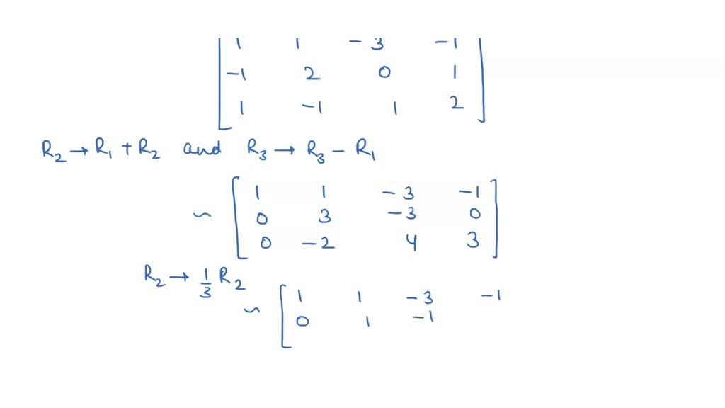Write the homogeneous system of linear equations in the form 𝐀 𝐗=0 ...