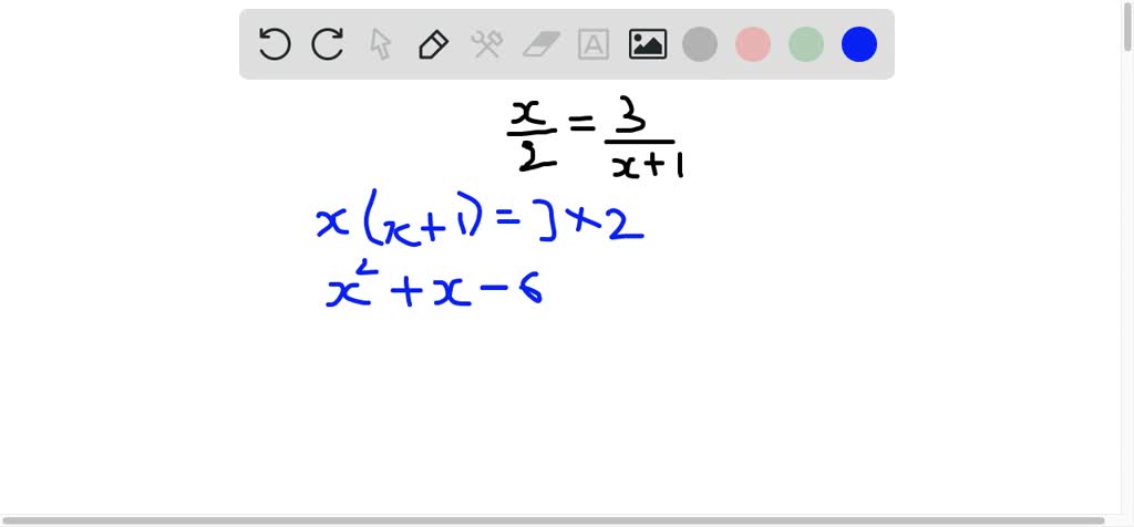 SOLVED:Solve each proportion. (x)/(2)=(3)/(x+1) SOLVED:Solve each proportion. (x)/(2)=(3)/(x+1)