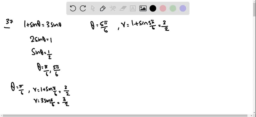 SOLVED:37-42 Find all points of intersection of the given curves. r=sinθ, r=1-sinθ