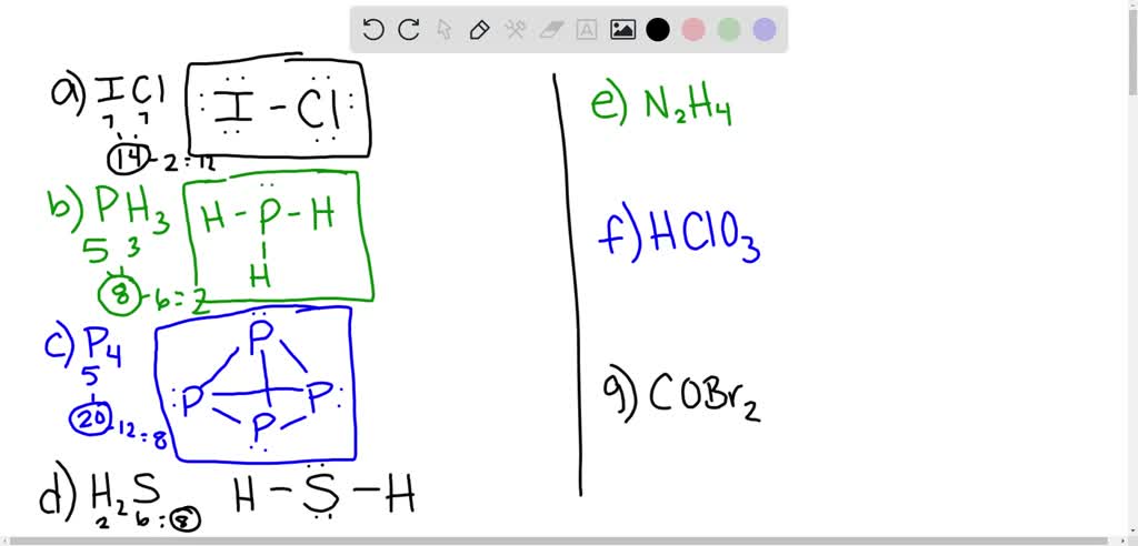 SOLVED:Draw Lewis structures for the following molecules: (a) ICl, (b ...