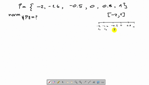 SOLVED:Find the norm of the partition P={0,1.2,1.5,2.3,2.6,3}