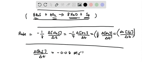 SOLVED:Consider the reaction: 8 H2 S(g)+4 O2(g) 8 H2 O(g)+S8(g ...