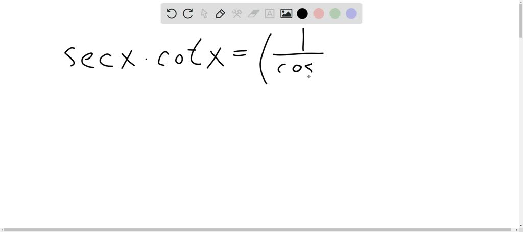 ⏩SOLVED:Prove the identity. secx cotx=cscx | Numerade