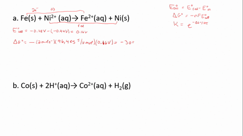 SOLVED:If the equilibrium constant for a one-electron redox reaction at ...