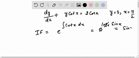 SOLVED:Find a particular solution of each differential equation that satisfies the given ...