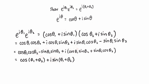 SOLVED:Use the definition of e^i θ to show that for any real numbers θ ...