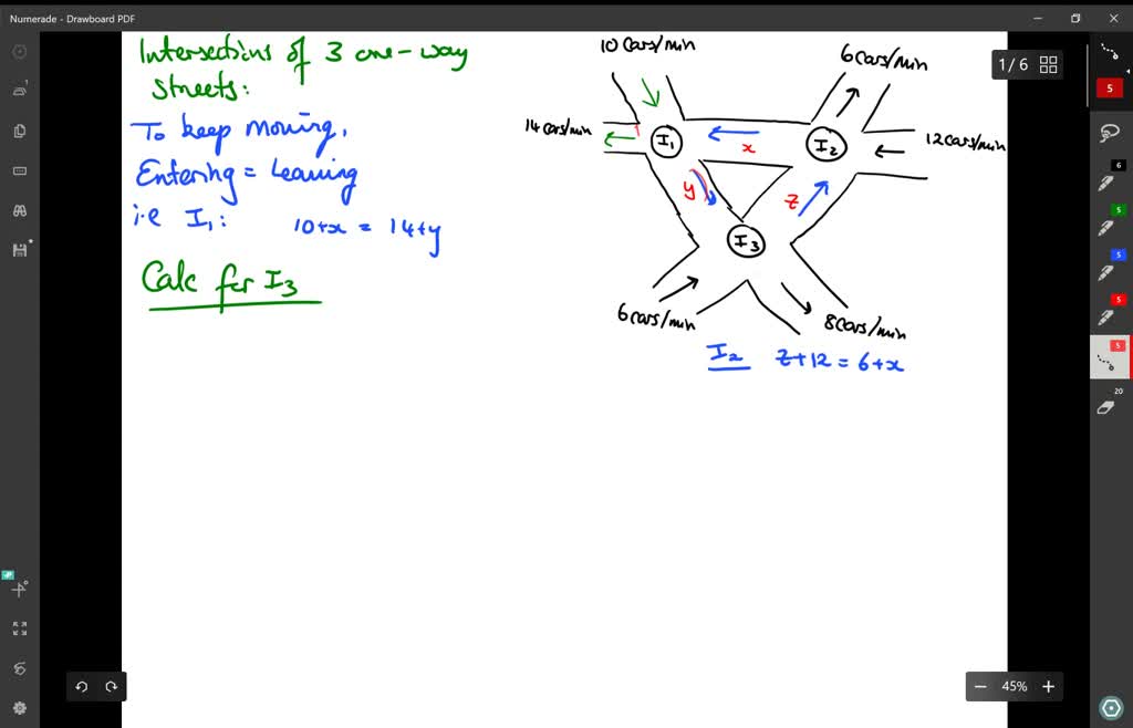 SOLVED:The figure shows the intersections of three one-way streets. To ...