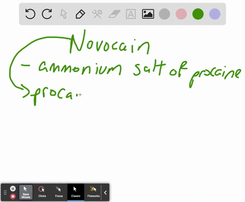 SOLVED:Novocain, a local anesthetic, is the ammonium salt of procaine ...