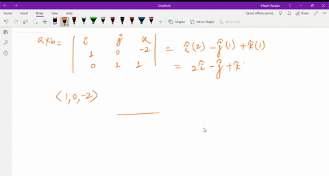 SOLVED:If 𝐚=𝐢-2 𝐤 and 𝐛=𝐣+𝐤, find a ×𝐛 . Sketch a, 𝐛, and 𝐚 ×𝐛 as ...