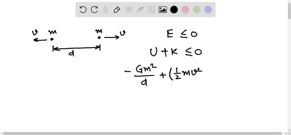 SOLVED:Two point-like particles, each of mass m, are originally ...