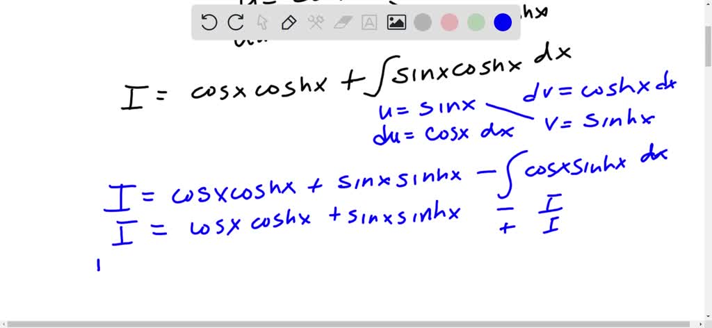 SOLVED:Evaluate the integral. ∫0^π cosx sinhx d x