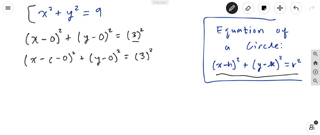 SOLVED:Write an equation that shifts the given circle in the specified ...