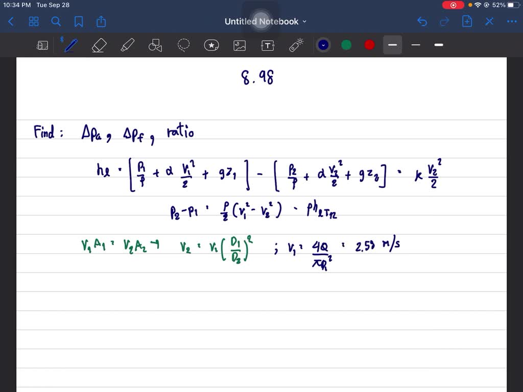 SOLVED:Water flows through a 25 -mm-diameter tube that suddenly ...