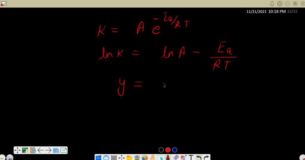 SOLVED:If a reaction follows the Arrhenius equation, the plot lnk vs (1 ...