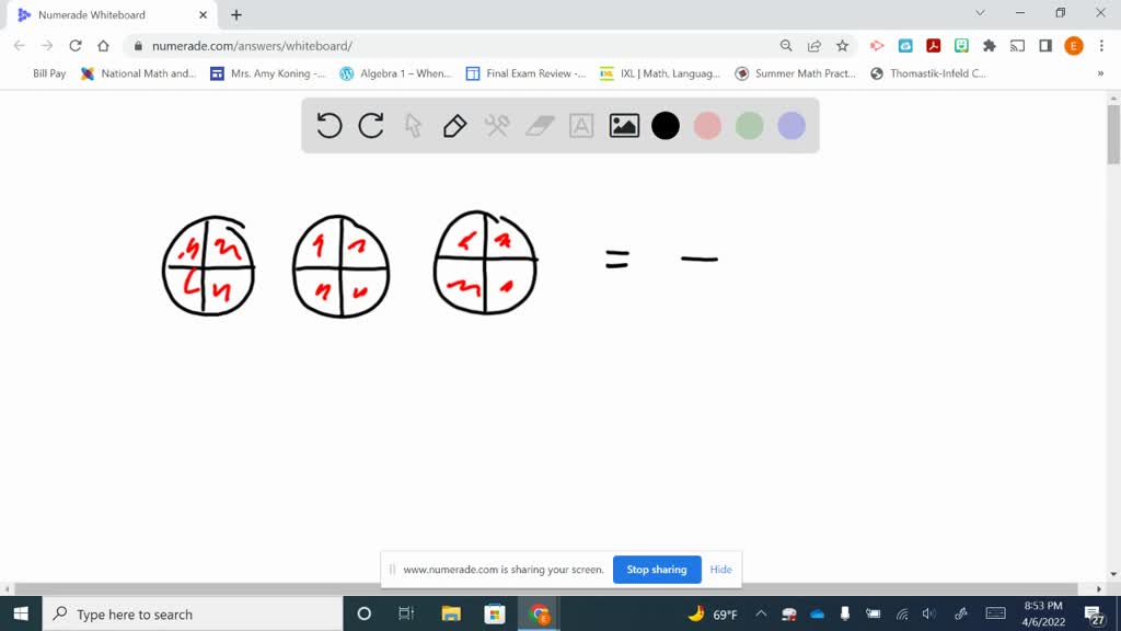 SOLVED:Write an improper fraction for the shaded portion of each group ...