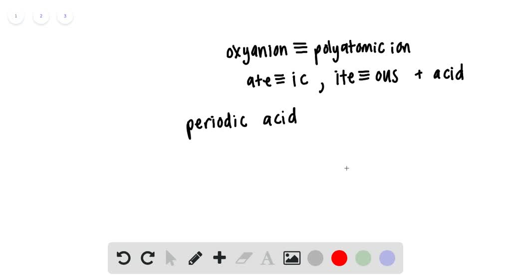 SOLVED Write The Formula For Periodic Acid Formula HsIO6