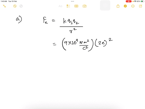 SOLVED: Two alpha particles are separated by a distance of 4 ×10^-15 m. Calculate the (a ...