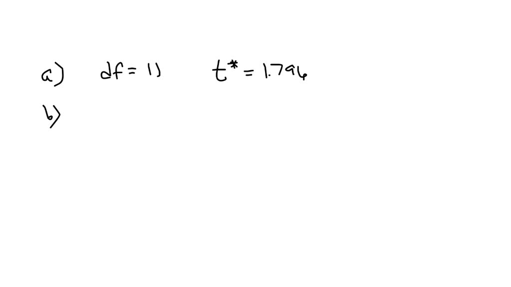 SOLVED:Finding the critical value t^t. What critical value t^* from Table D should be used to ...