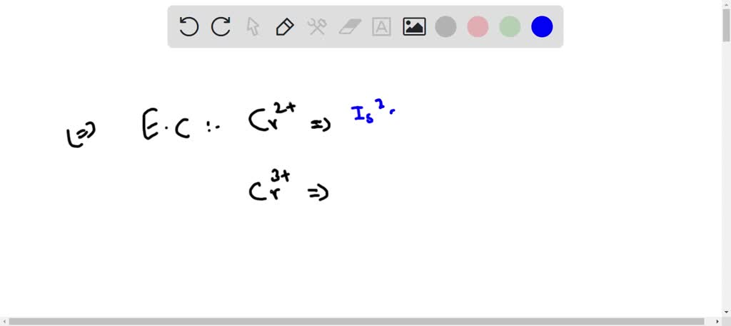 Solved Write The Electron Configurations Of Cr 2 And Cr 3
