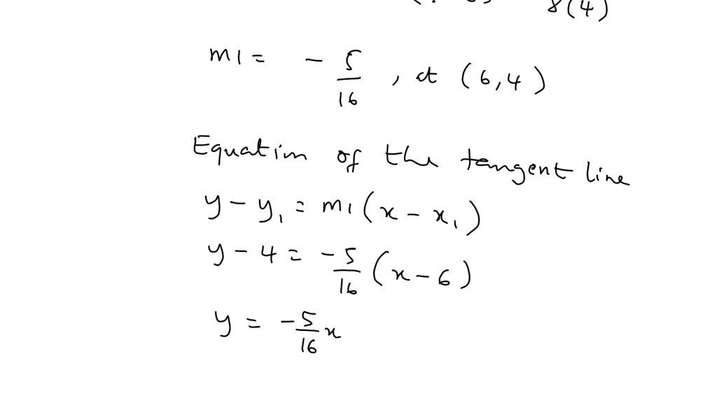 Find the equations of the tangent and normal to the curve y^2=11-(10 ...