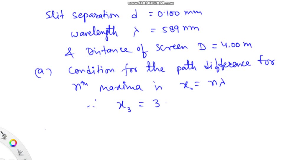 SOLVED:In a Young's double-slit experiment, two parallel slits with a ...