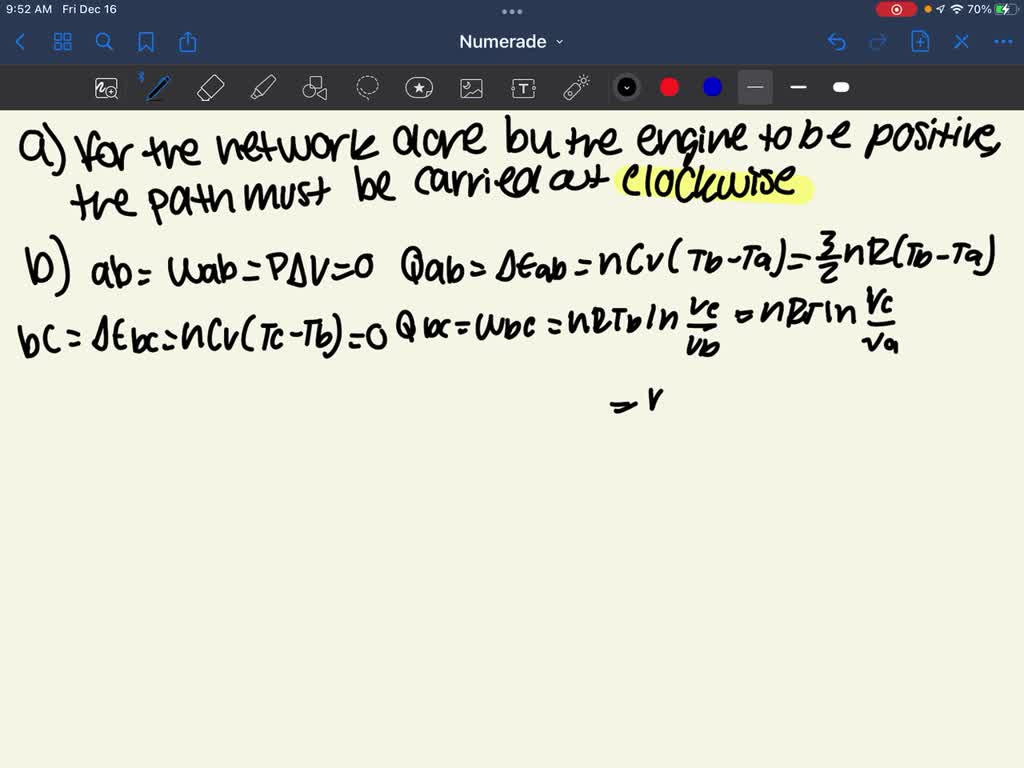 (II) Figure 20-17 is a P V diagram for a reversible heat engine in ...