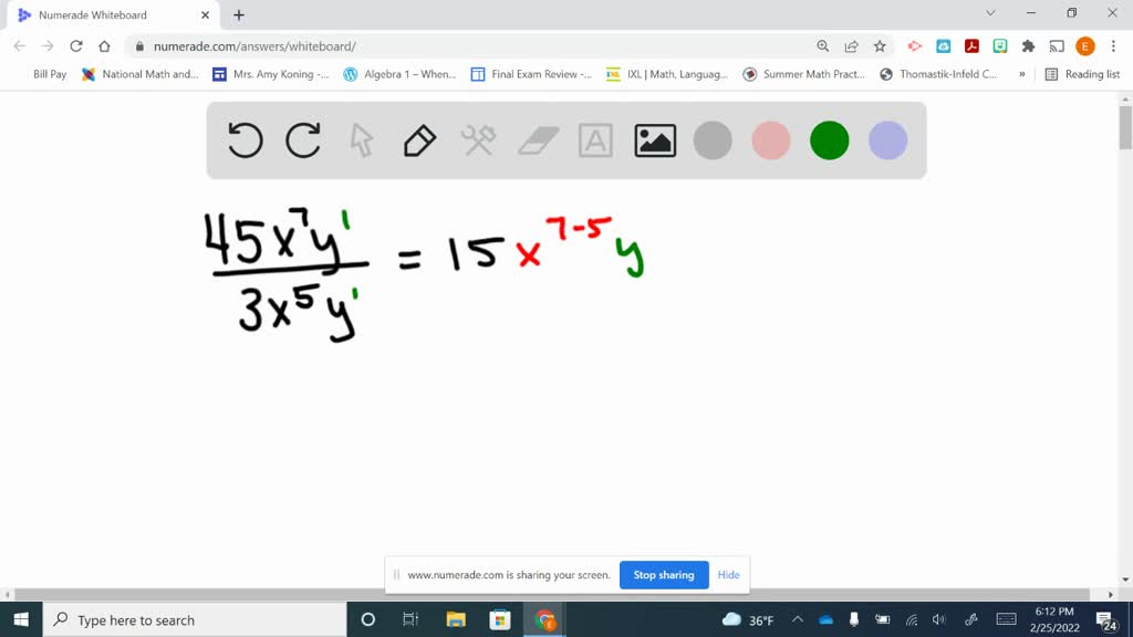 Solved Simplify The Given Expression Using The Order Of Operations And Exponent Rules Write