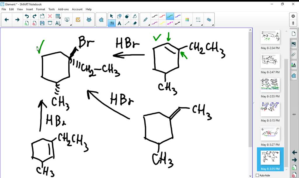 SOLVED:The following alkyl bromide can be made by HBr addition to three ...