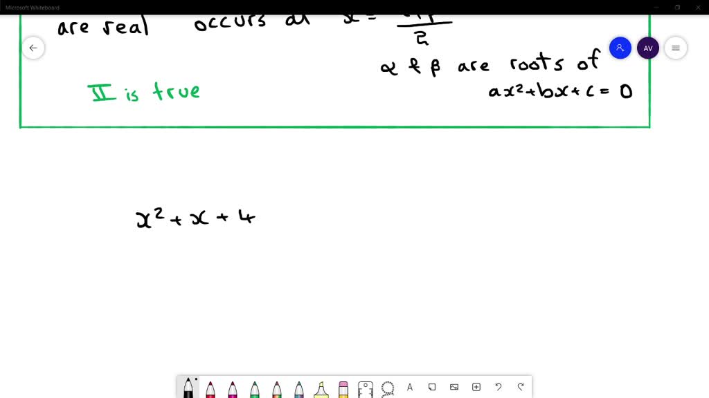 SOLVED:Statement 1 Minimum value of the quadratic expression (x^2+x+4 ...