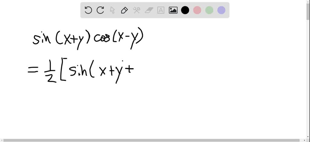 SOLVED:Using Product-to-Sum Formulas, use the product-to-sum formulas to rewrite the product as ...
