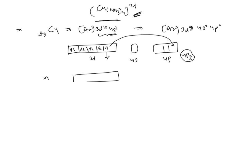 SOLVED:For the complex [Cu(NH3)4]^2+ (a) Shape is tetrahedral (b ...