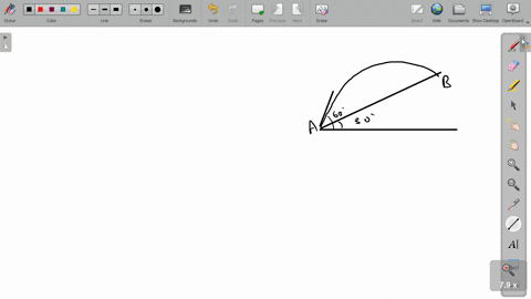 SOLVED:A particle P is launched from point A with the initial conditions shown. If the particle ...