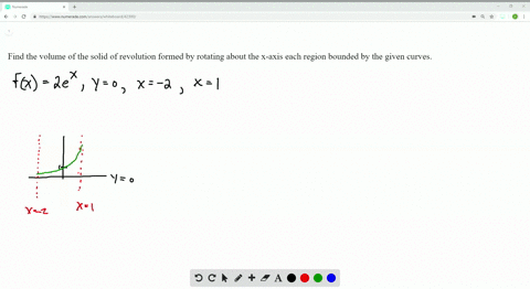 SOLVED:Find the volume of the solid of revolution formed by rotating ...