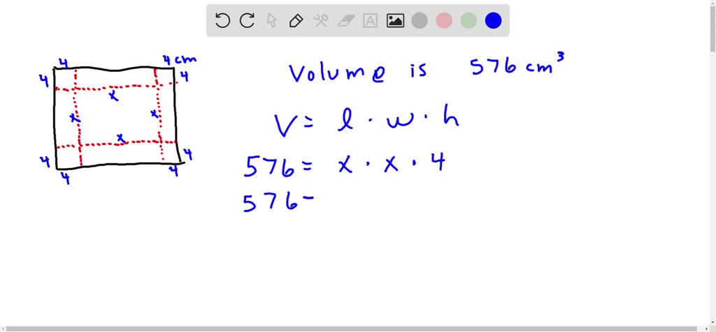SOLVED:You construct an open box from a square piece of material by ...