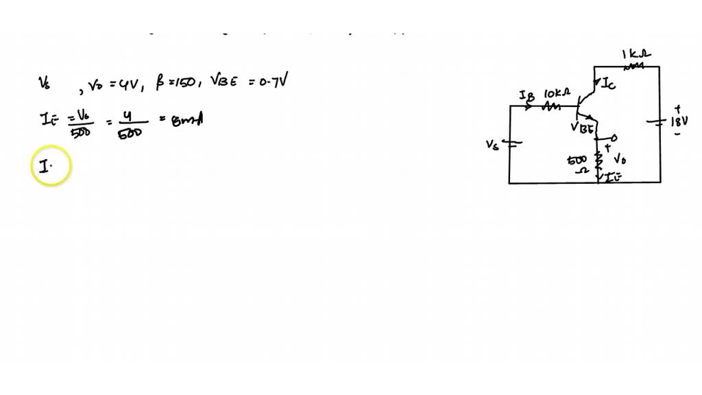 SOLVED:Consider the circuit shown in Figure P6.69. The transistor has parameters β=60 and VA=∞ ...