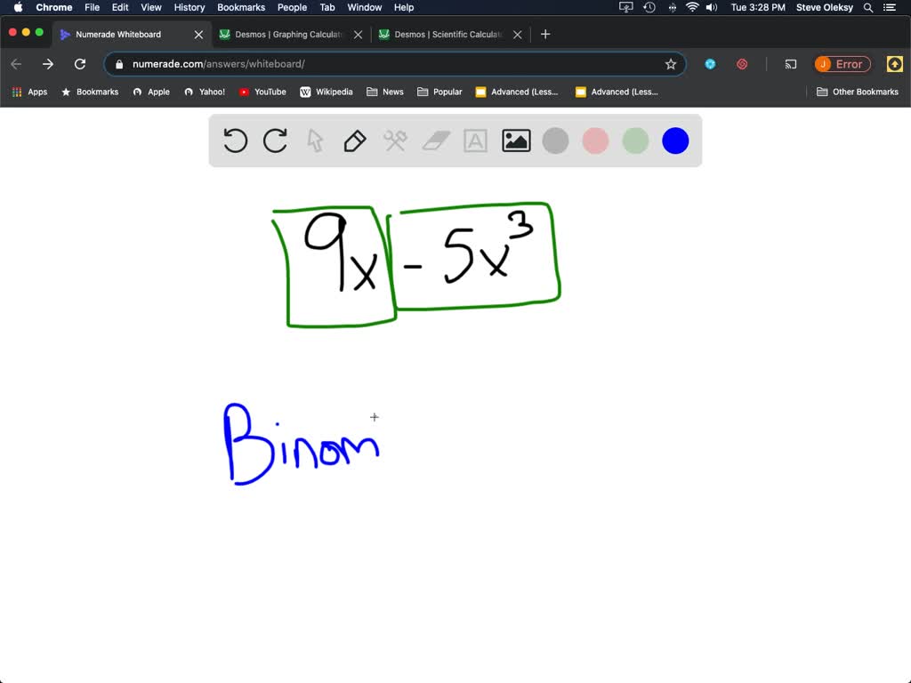 SOLVED:identify each polynomial as a monomial, a binomial, or a ...