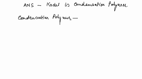 SOLVED:Kodel is a polymer of terephthalic acid and trans-di-1,4 ...