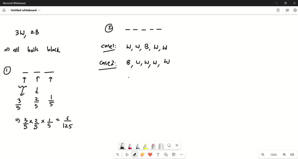 SOLVED: A jar contains three white and two black balls. Each time, you ...