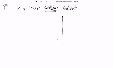 SOLVED:In this section we use r to denote the value of the linear correlation coefficient. Why ...