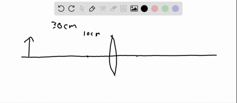 SOLVED:An object is 30 cm in front of a converging lens with a focal ...